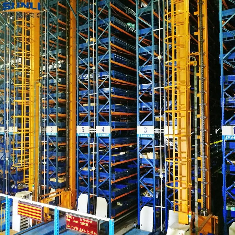 การจัดเก็บคลังสินค้า ASRS Racking System ประหยัดแรงงานอัตโนมัติ Automated